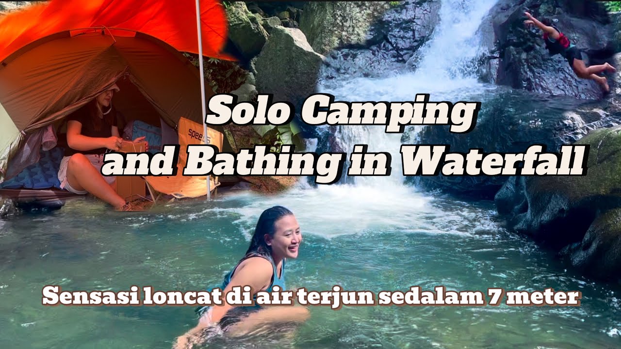 2 day Solo Camping and Bathing in Waterfall - YouTube