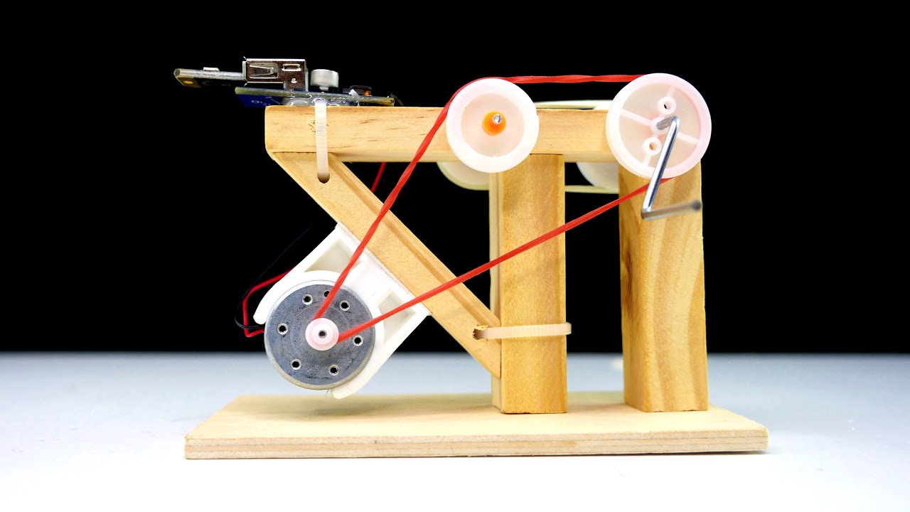 How to make hand powered USB phone charger DIY - YouTube