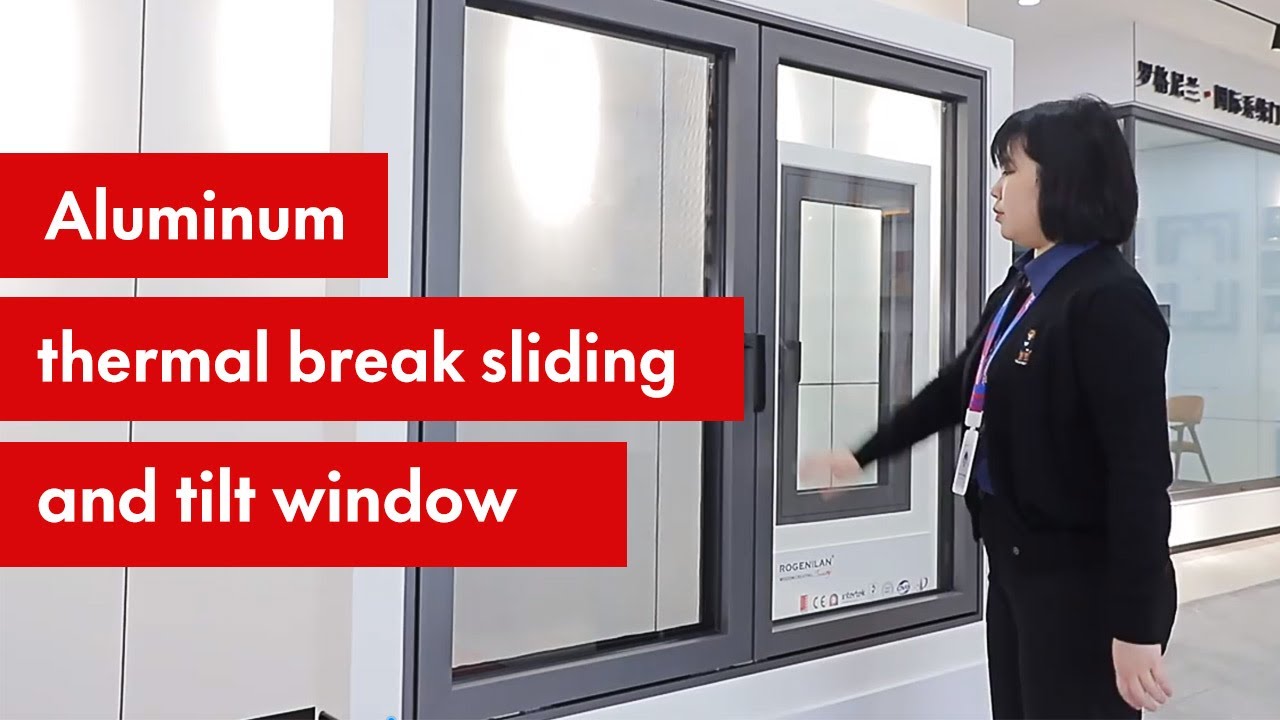 Aluminum double tempered glass thermal break airtight and waterproof ...