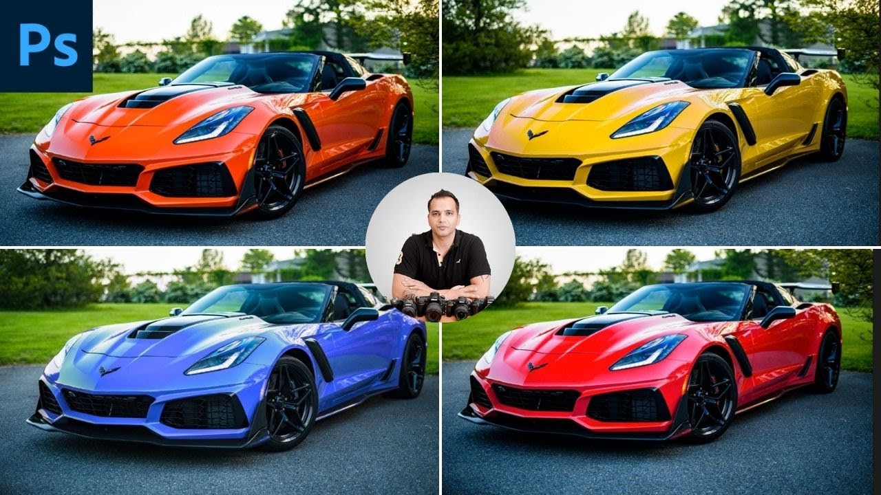 How to Change the Color of Car in Photoshop - Fast and Easy - YouTube
