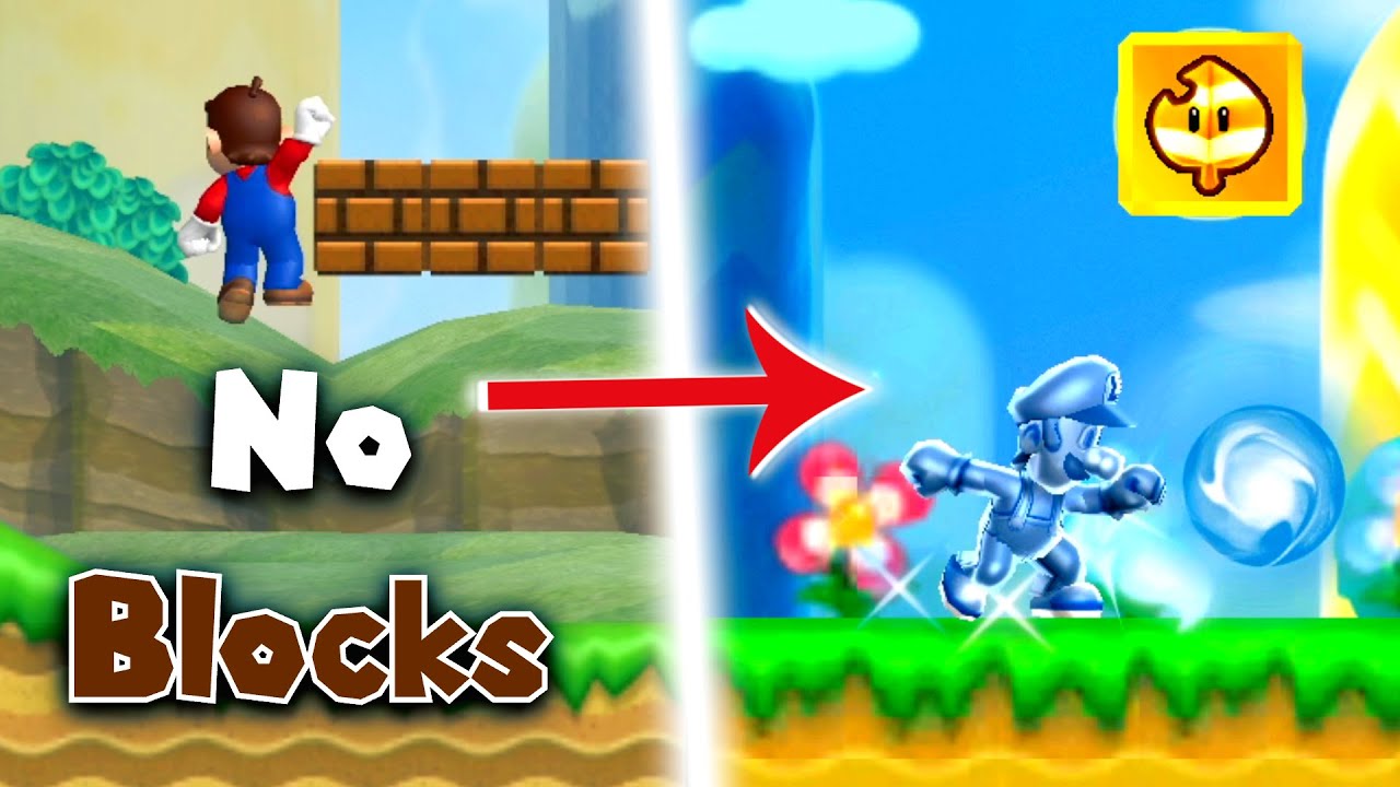 If I touch a block, I switch new super mario bros game - YouTube