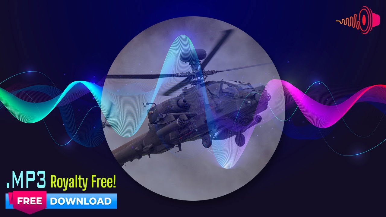 Military Helicopter With Wind Noise Paddles Sound Effect Noise Audio ...