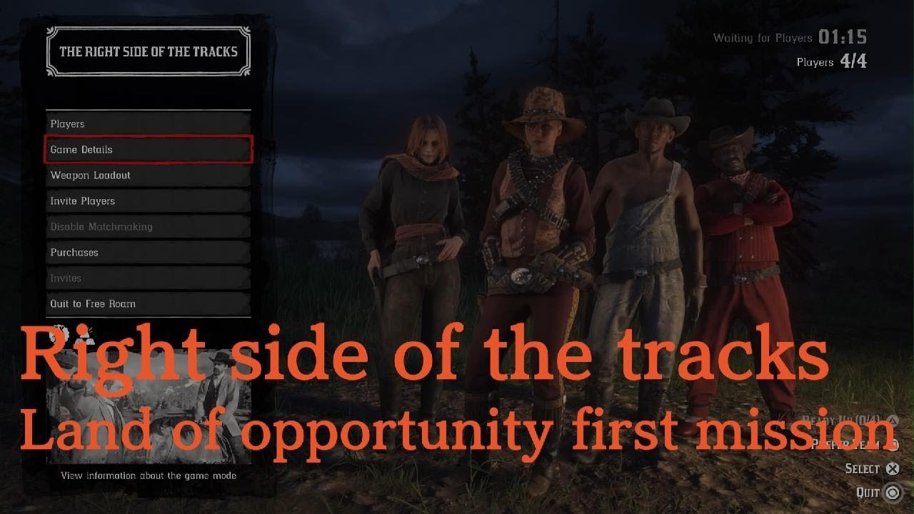 Rdro Rdr2 online right side of the tracks Land of opportunity mission ...