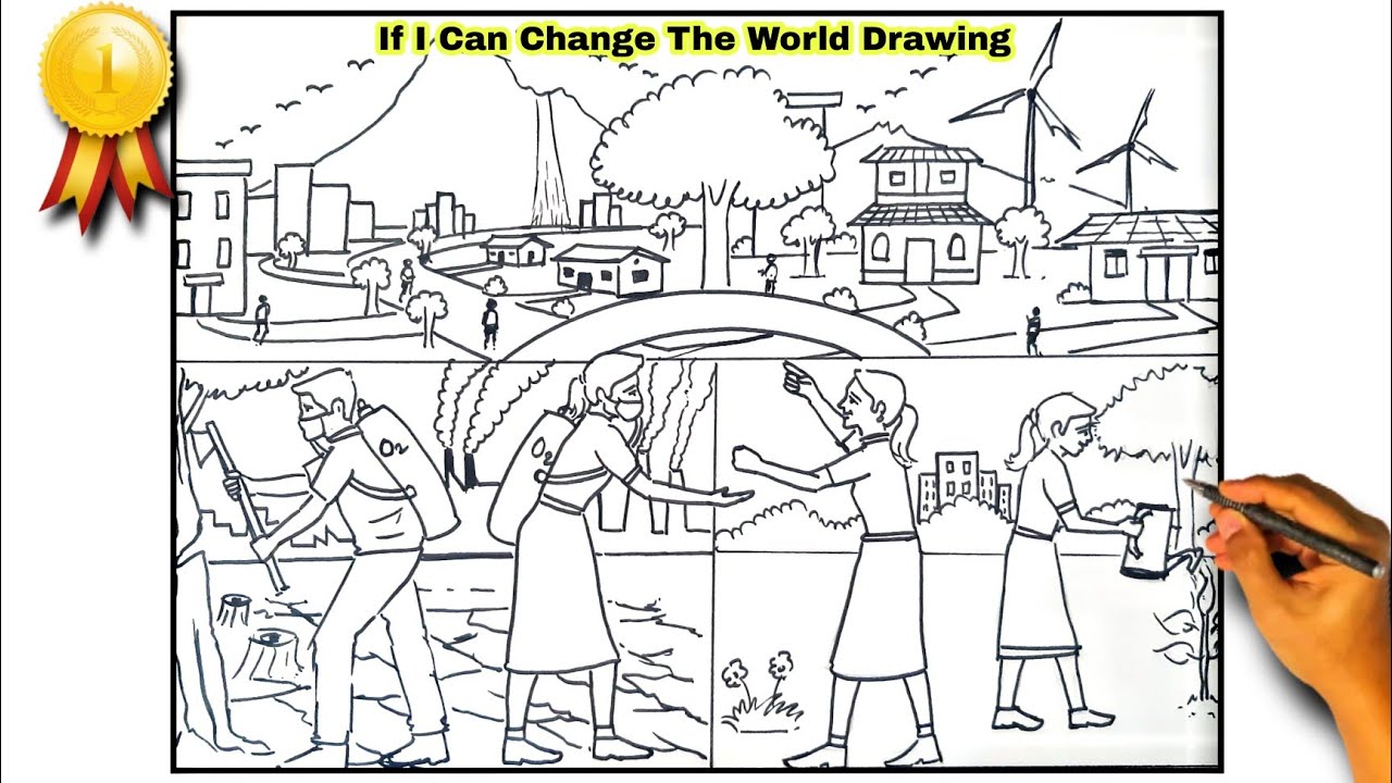 If I Can Change The World Poster Drawing / Drawing Competition 2023 ...