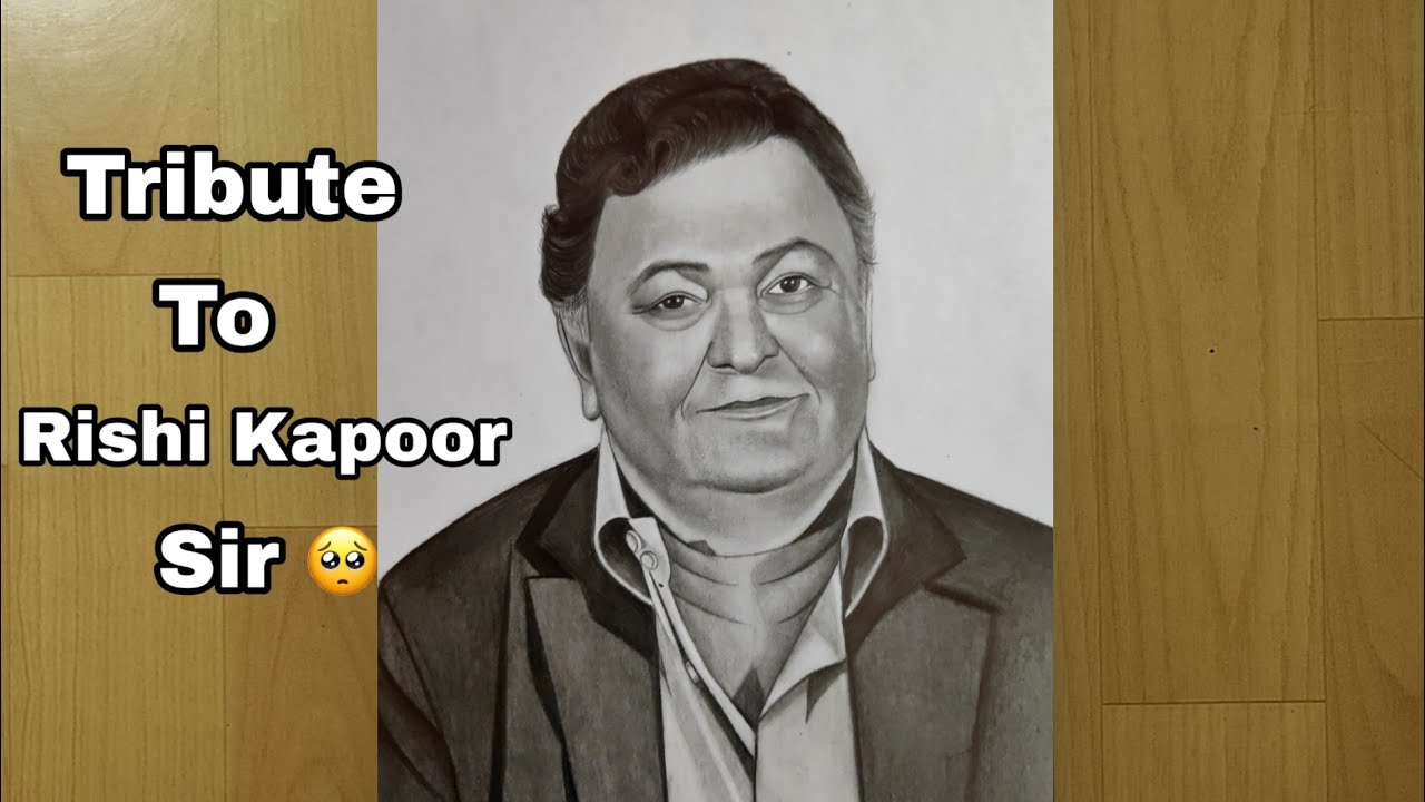 Tribute to Rishi Kapoor sir Drawing || drawing rishi Kapoor sir ...
