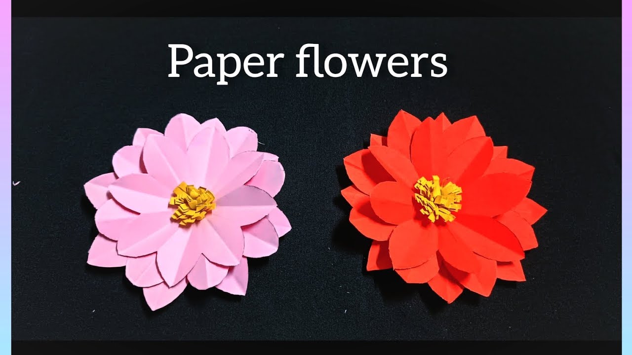 How to make it easy flowers//paper design simple flowers - YouTube