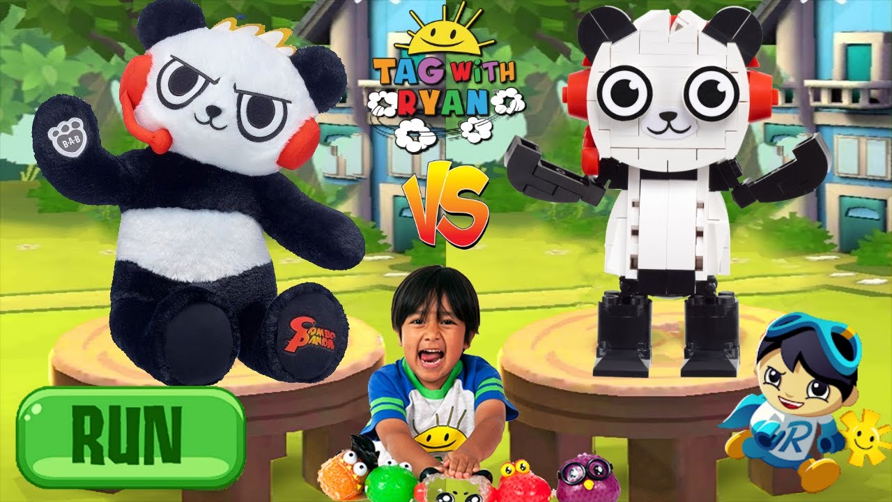 Tag with Ryan - Combo Panda Teddy Bear vs LEGO Combo Panda - All ...