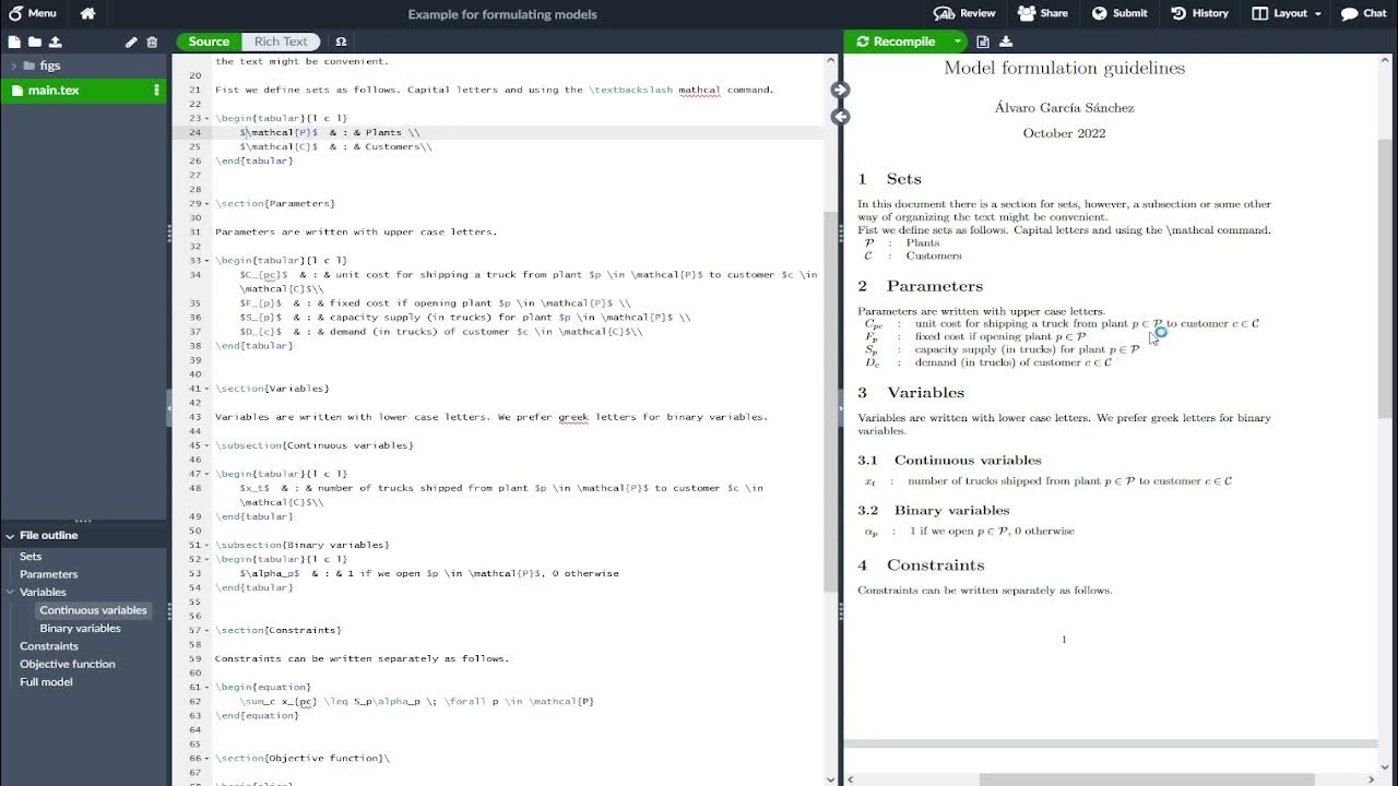 Latex. Formulating LP models. 04 sections - YouTube