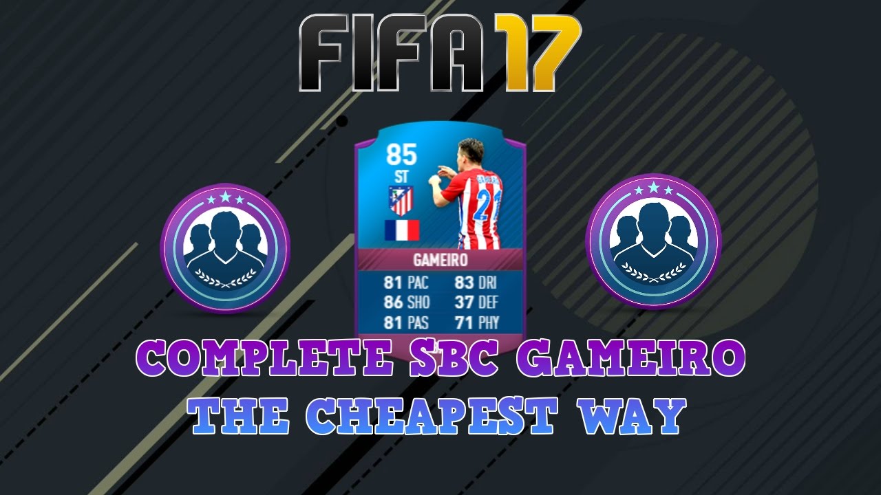 CHEAPEST WAY TO COMPLETE SBC GAMEIRO!! - Fifa 17 Ultimate Team SBC ...
