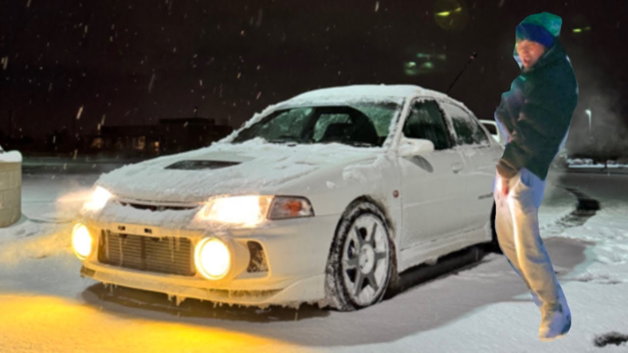 Finally Drove the JDM Evo in the snow - YouTube