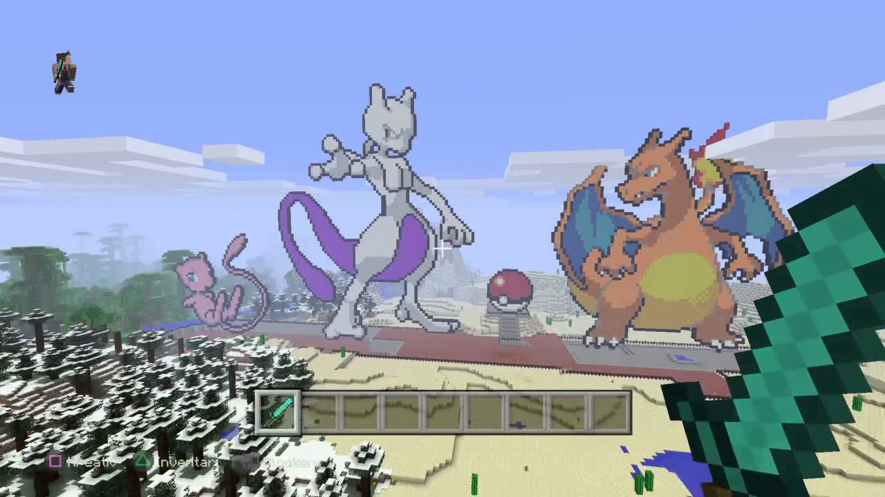 Minecraft Mewtwo und Mew gebaut -_- - YouTube