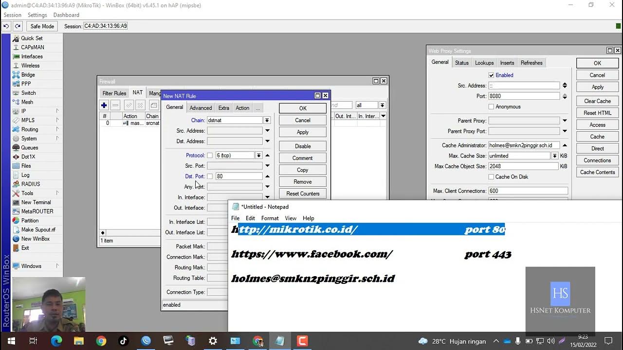 Blokir Website dengan fitur Web Proxy Mikrotik - YouTube