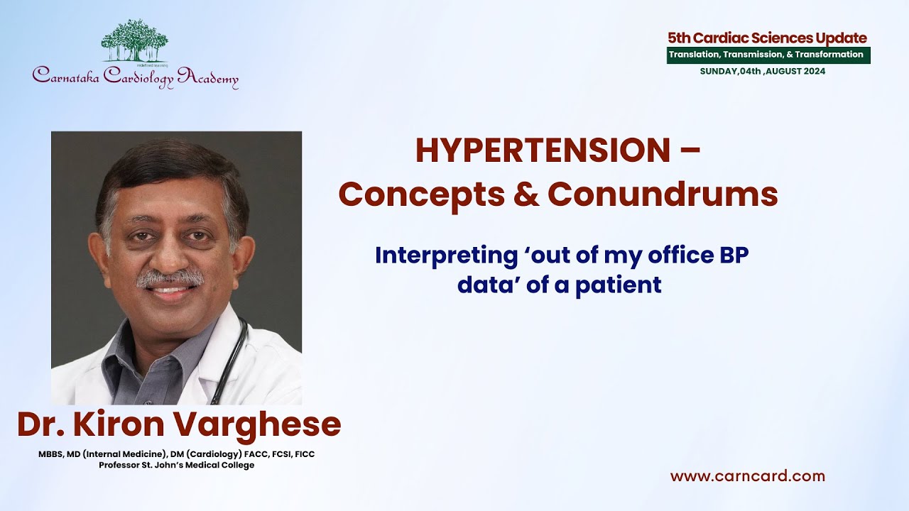 Interpreting ‘out of my office BP data’ of a patient - YouTube