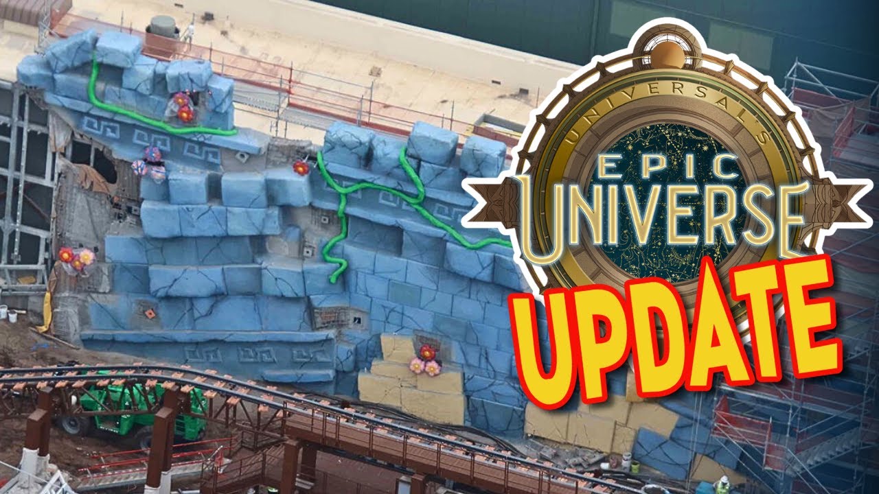 Epic Universe Construction Update | Progress In The Wizarding World & Mine Cart Madness - YouTube