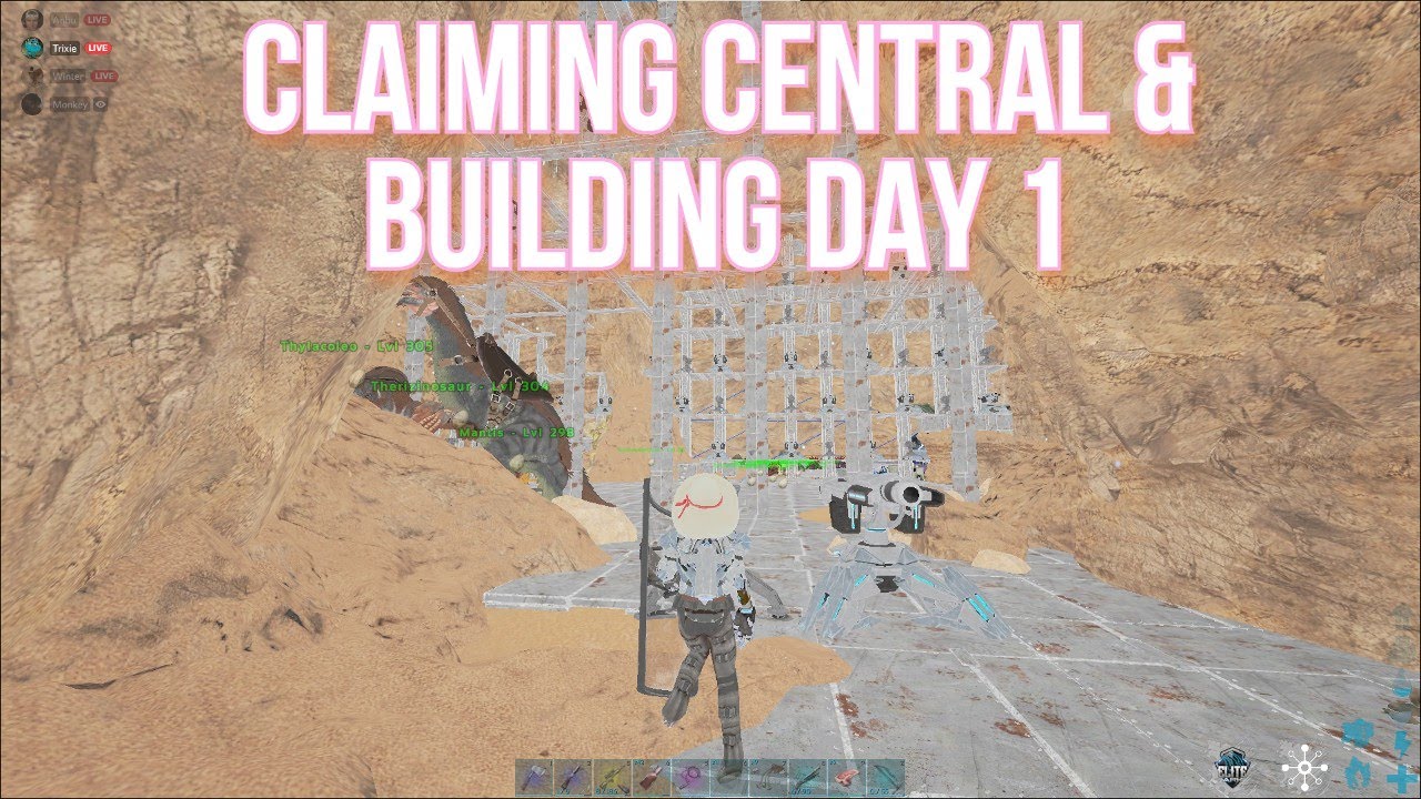 CLAIMING CENTRAL CAVE & BUILDING IT DAY 1 ARK - ARK: SURVIVAL EVOLVED ...