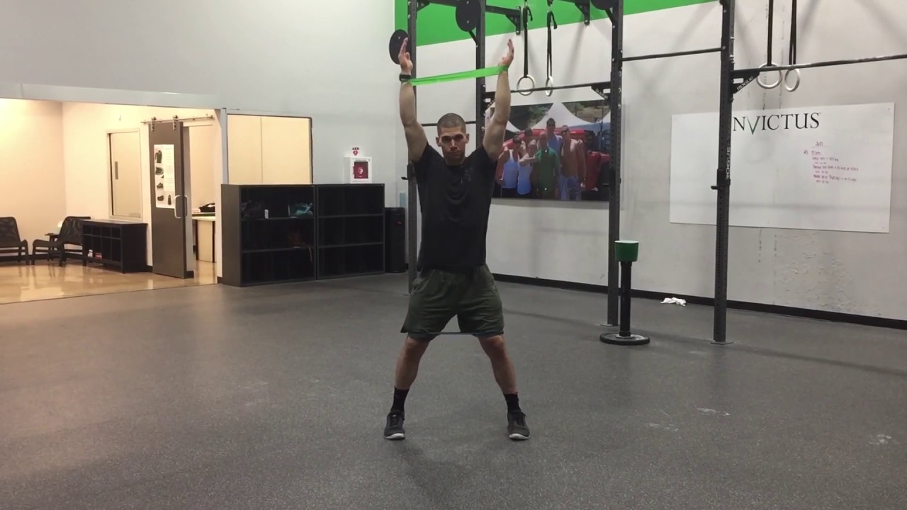 Banded Overhead Squat - YouTube