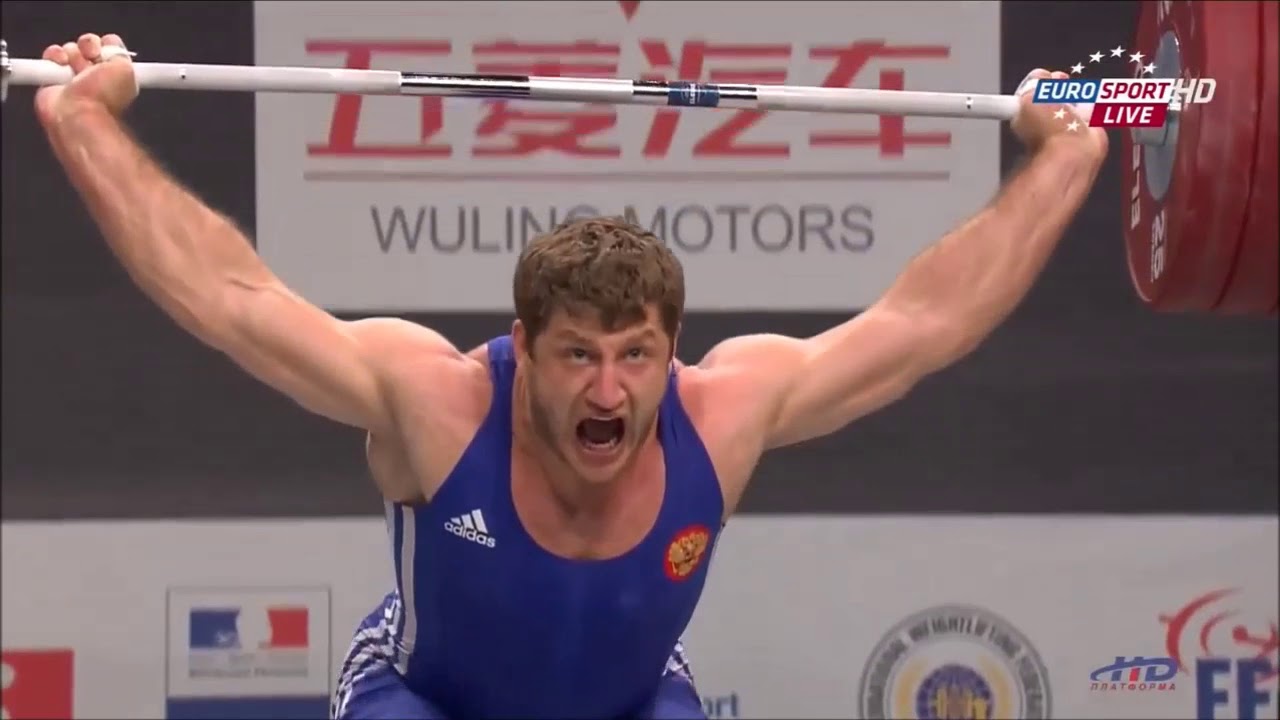 Khadzhimurat Akkaev v Dimitry Klokov at 2011 World Weightlifting ...