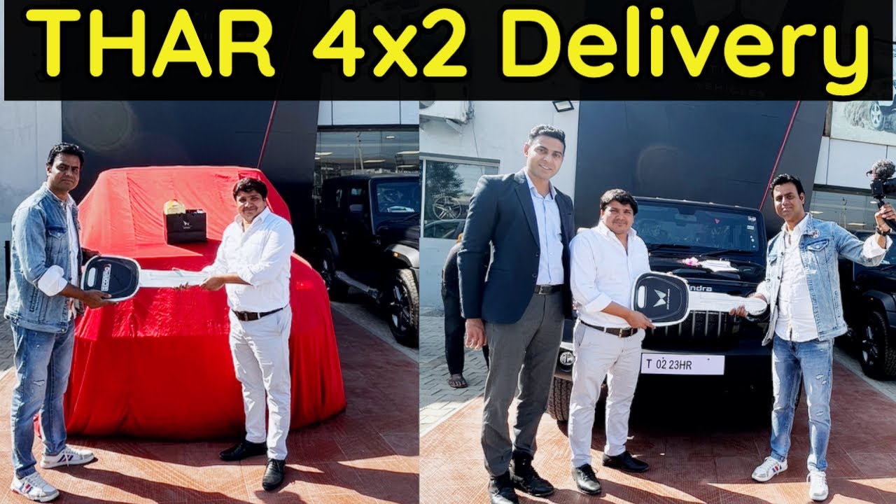 Taking First 4x2 THAR Delivery in Faridabad at Mahindra Prime Motor ...