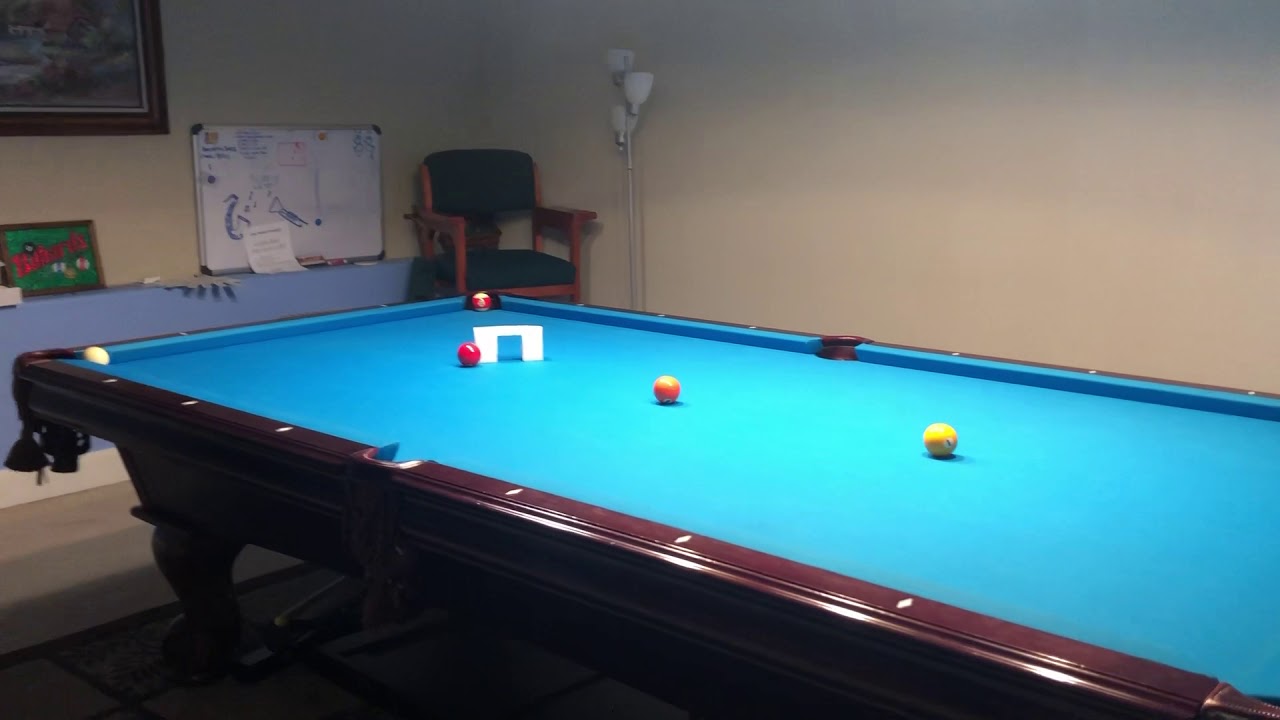 Spot on the wall system I got from a YouTube video billiard instructor ...