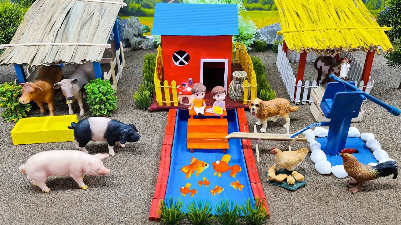 Top creative diy miniature Cattle Farm | House Farm for Cow, Horse, Pig ...