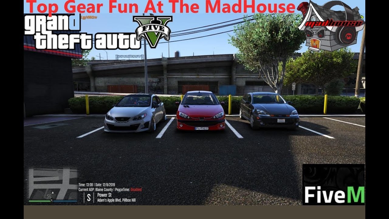 GTA FIVEM TOP GEAR FUN WITH THE MADHOUSE ON PC - YouTube