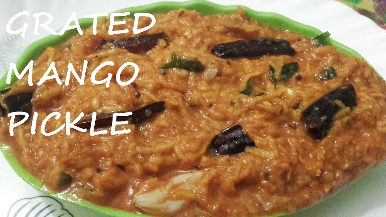 GRATED MANGO PICKLE - How To Make Instant Pickle / How To Make Grated ...