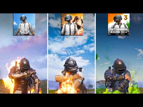 PUBG Mobile vs Chinese vs BGMI - Physics and Details Comparison