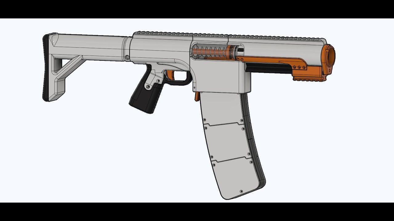 Mag fed Nerf Shotgun blaster work in progress! - YouTube