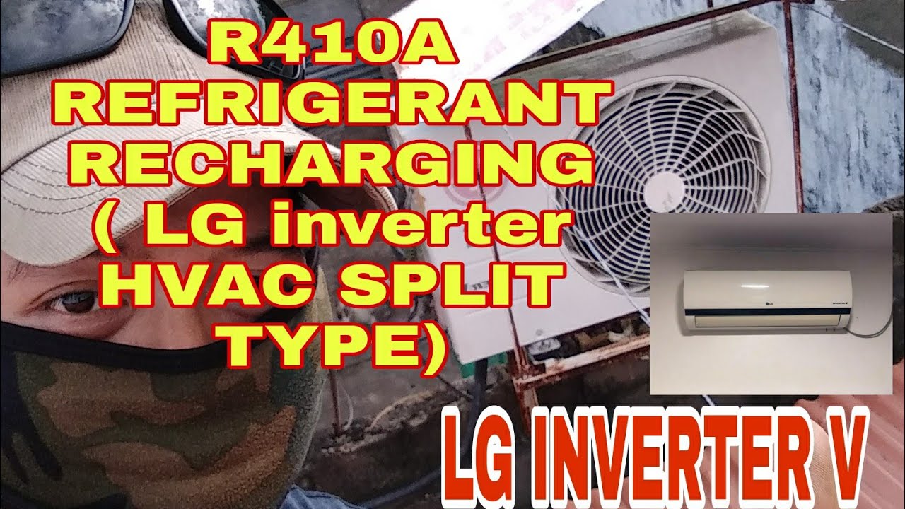 Charging Refrigerant 410A in LG inverter V split type Aircon#410a# ...