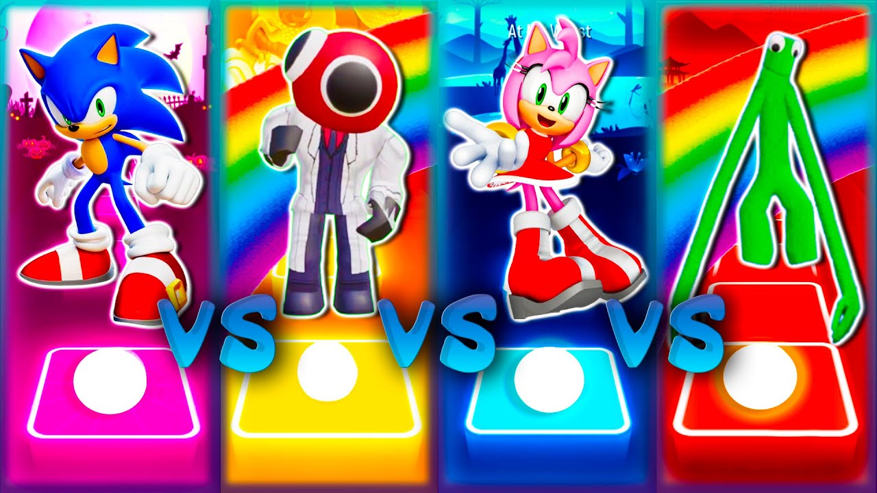 RAINBOW FRIENDS VS SONIC | Sonic - Red - Amy Rose - Green | Tiles Hop ...
