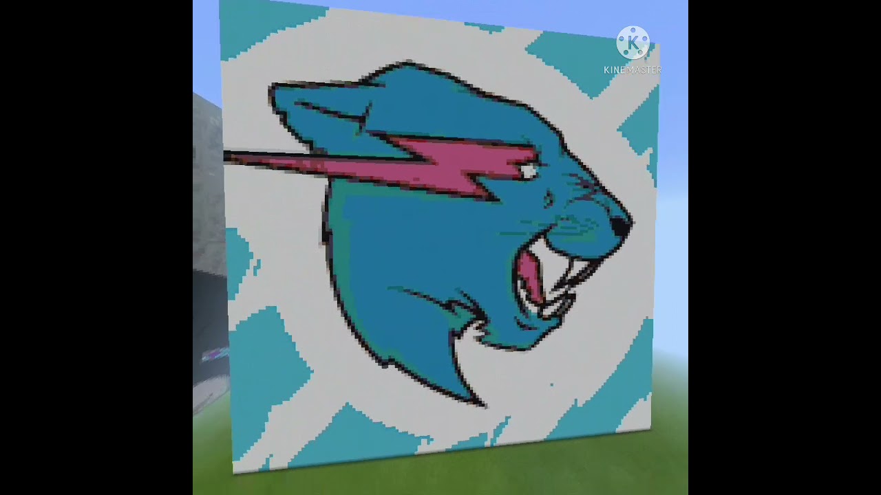 Mr.beast pixel art in Minecraft #pixelart #mrbeast @MrBeast - YouTube