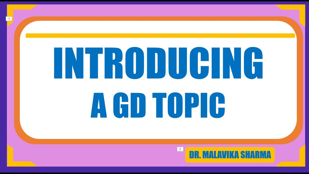 Introducing a GD topic - YouTube
