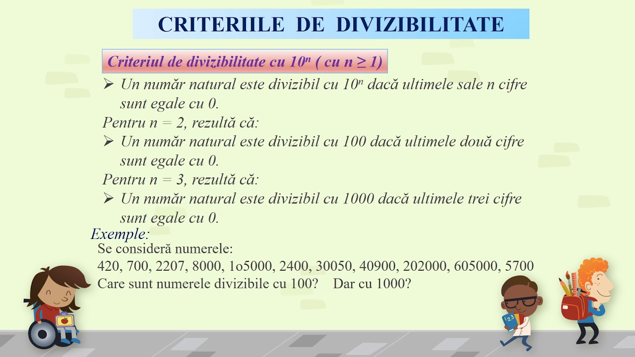 Criterii de divizibilitate - YouTube
