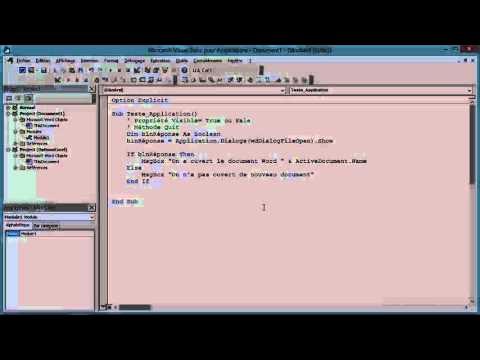 Développez en VBA la collaboration entre Word et Excel 2013 - Objets Word - YouTube