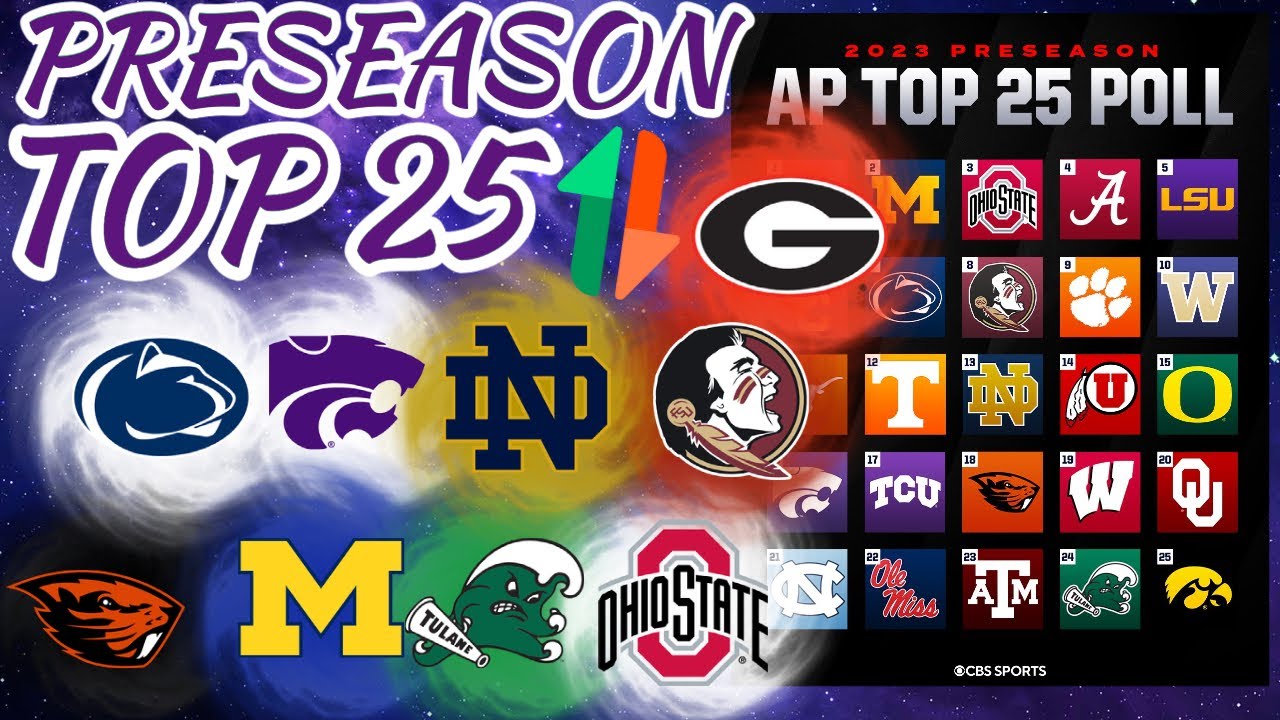 CFB Preseason AP Top 25 Poll Released *Instant Reaction* - YouTube