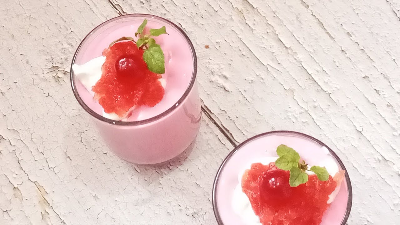 Only 3 Ingredients Water melon Mousse Recipe In 15 Minute ||Watermelon ...