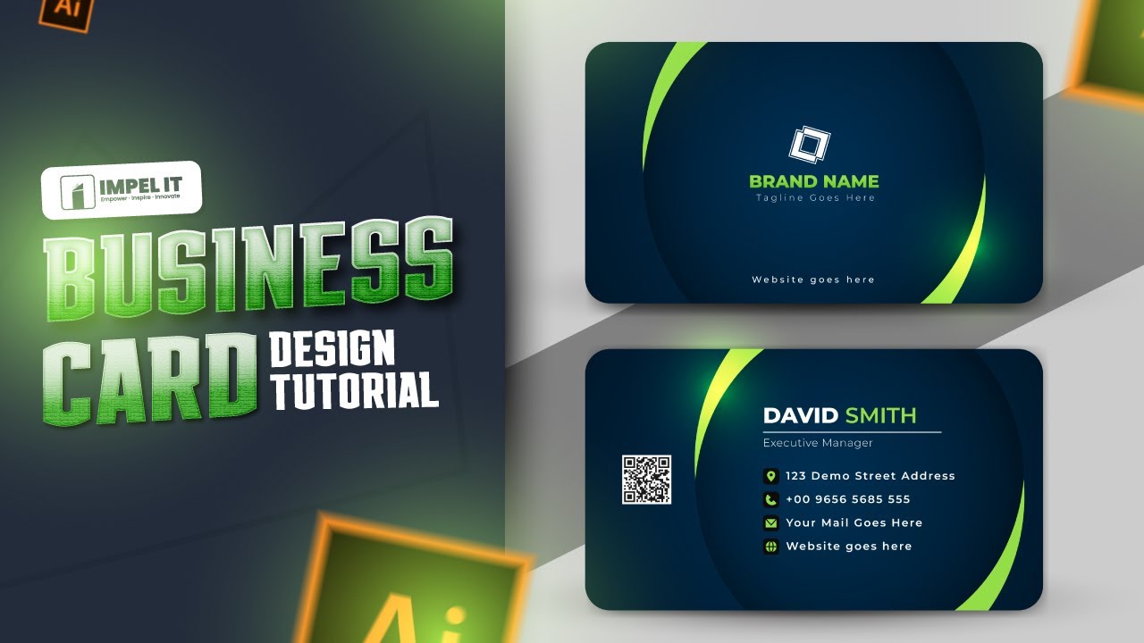Elegant Business Card Design Tutorial in Illustrator ।। IMPEL IT - YouTube