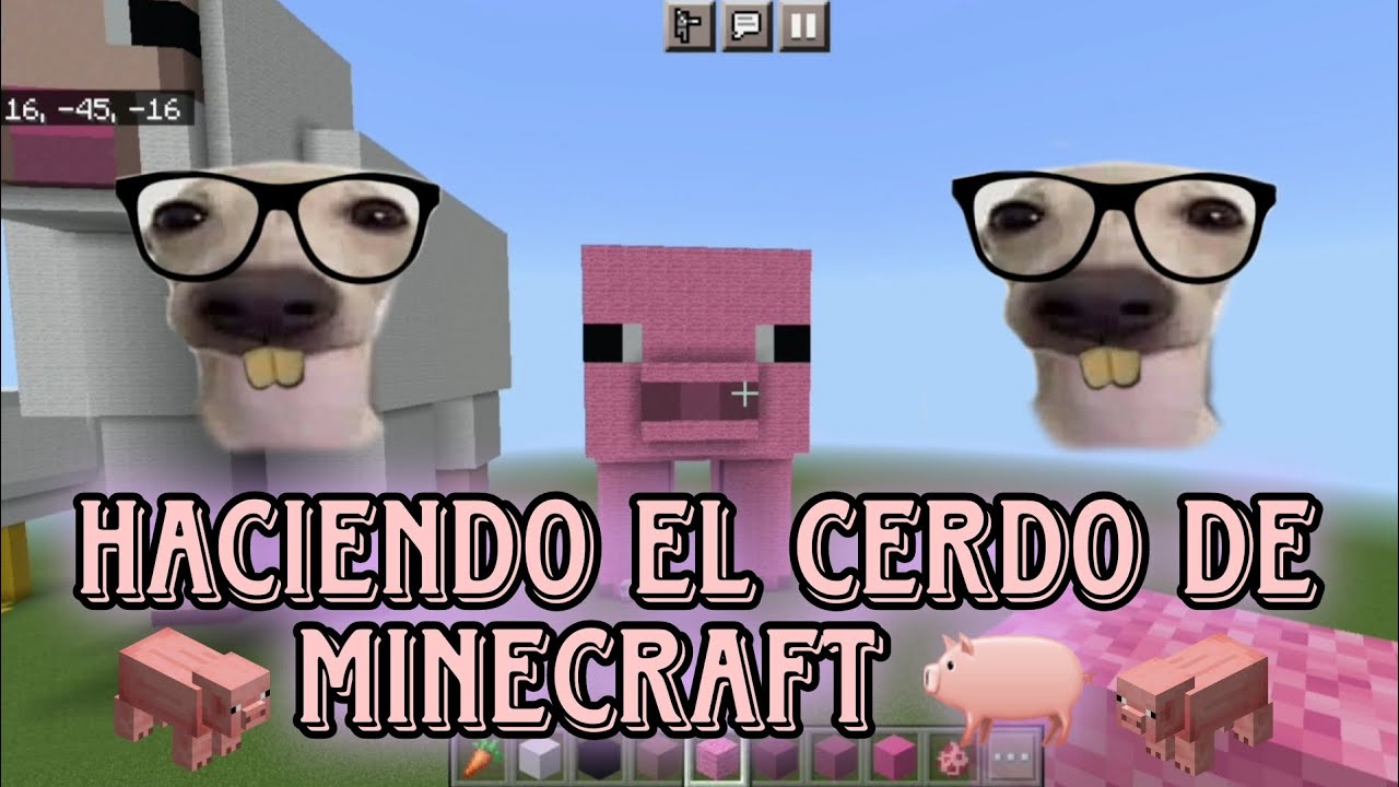 HACIENDO EL CERDO DE MINECRAFT 👻🐖 | MODO CREATIVO - YouTube