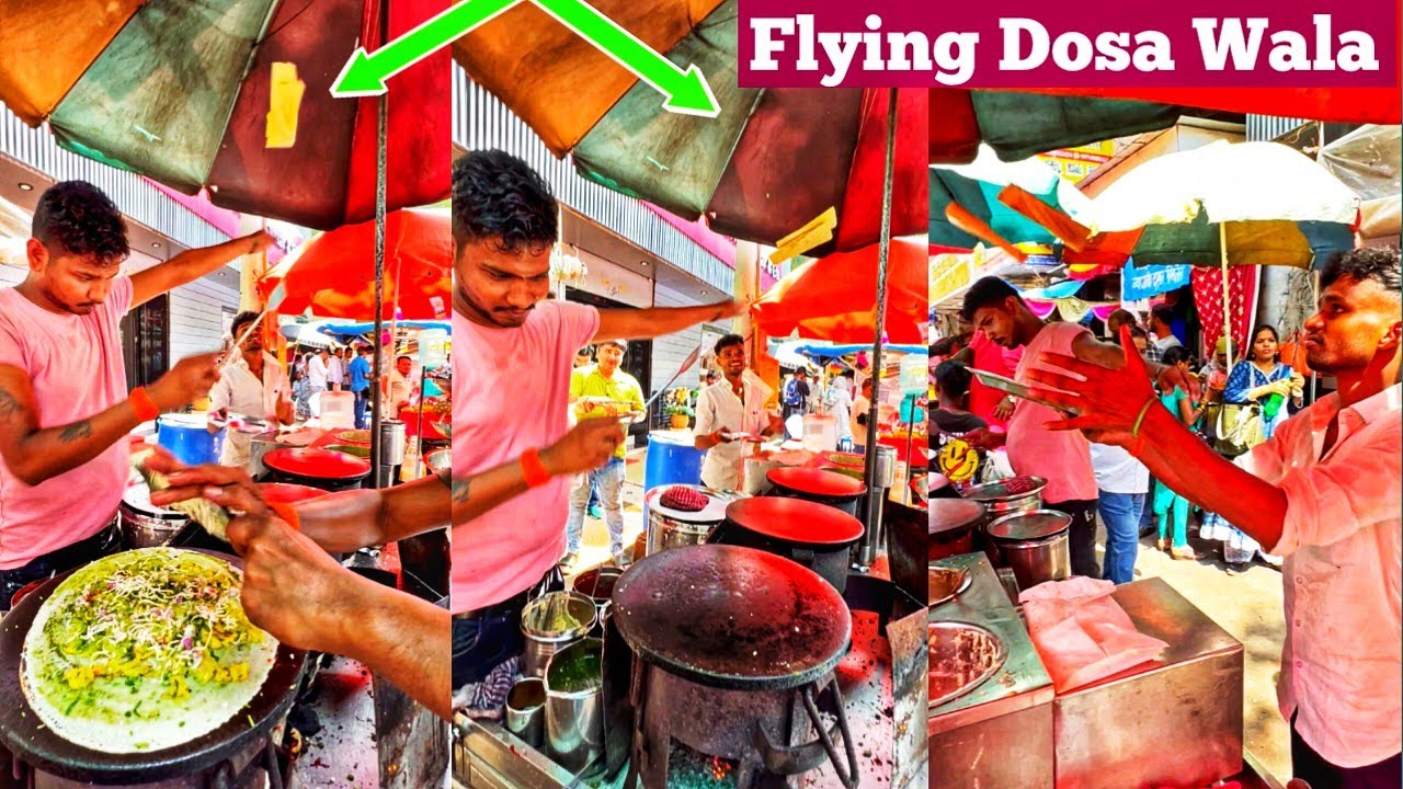 Amazing Style Flying Dosa Wala In Mumbai | Next Level Flying & Catching ...
