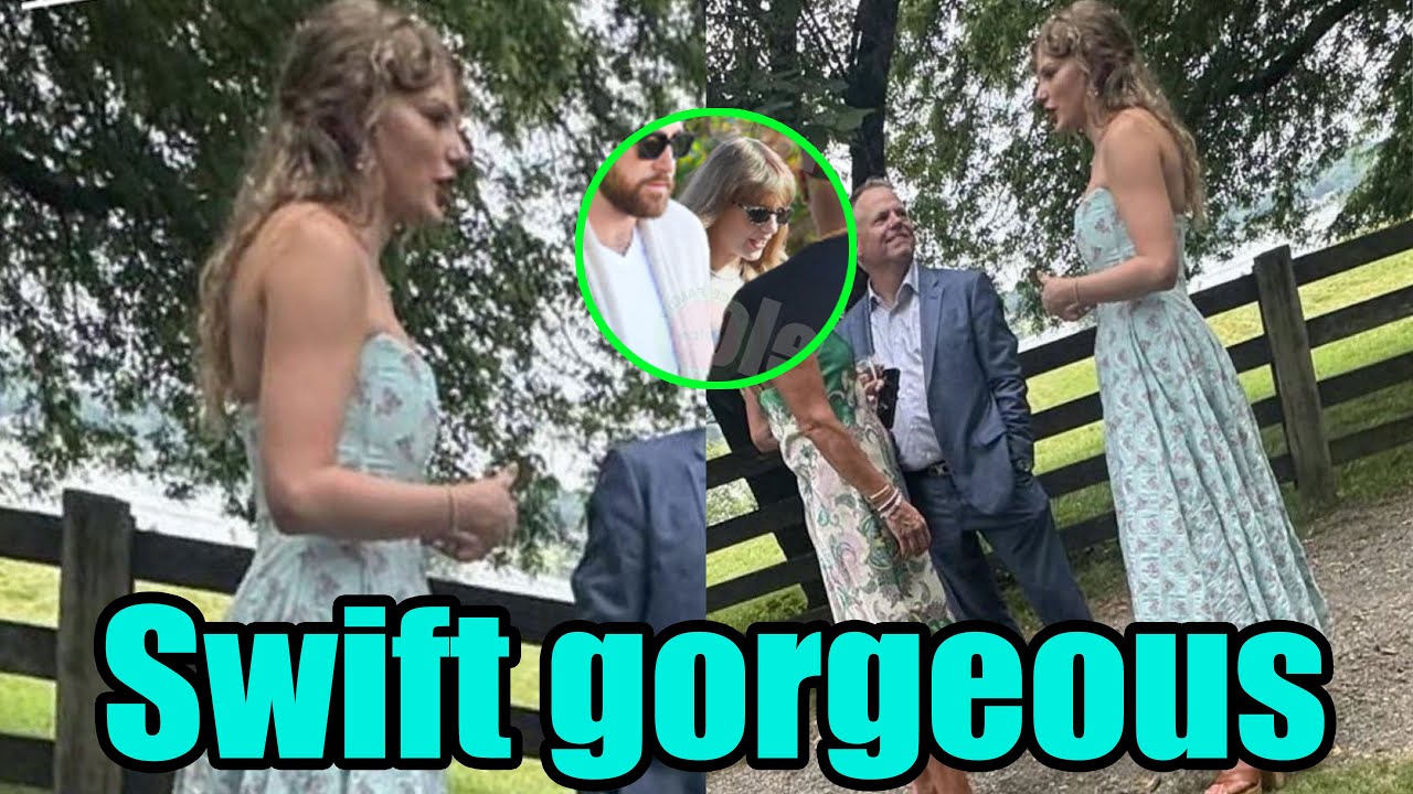 Taylor Swift & BF Travis Kelce gorgeous at their best friend's wedding ...