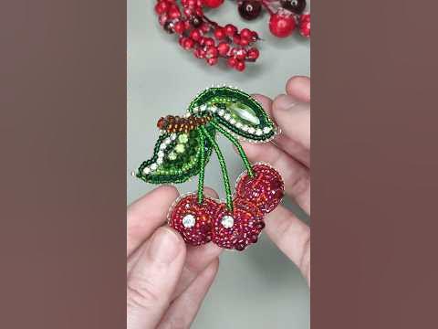 🍒 Брошь "Вишенки" - YouTube