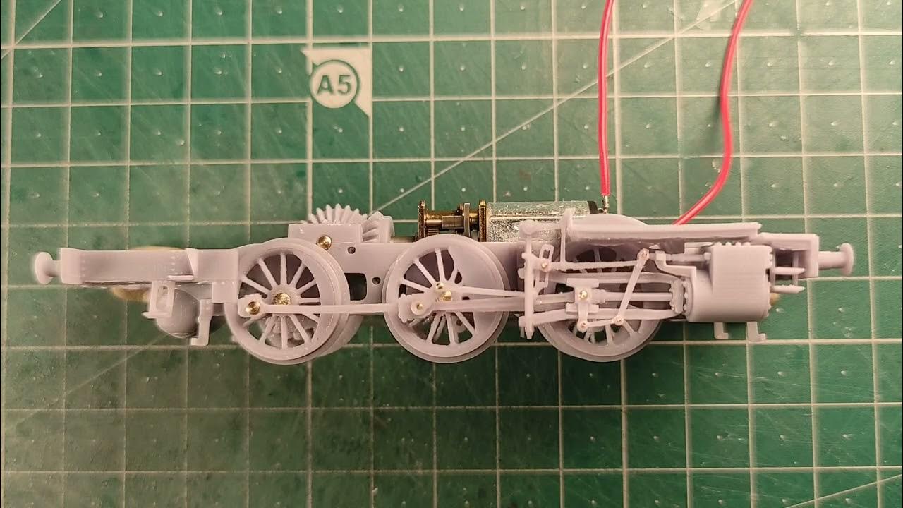 3d printed steam locomotive h0 scale motorized test 02 - YouTube