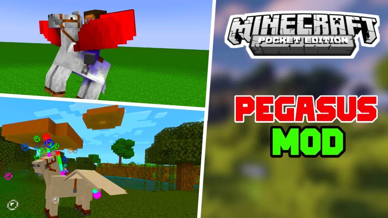 Install pegasus mod in Minecraft PE - YouTube