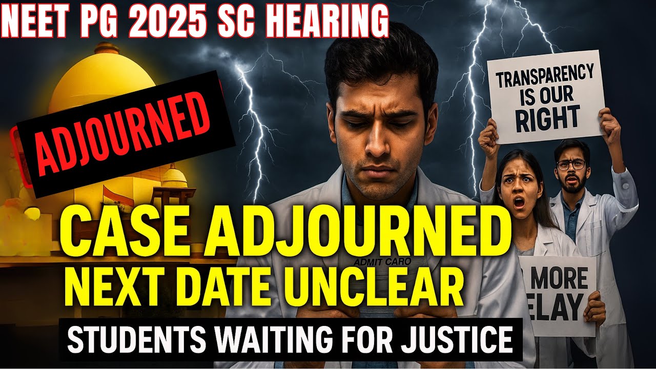 NEET PG Transparency Case: SC Shocker | Next Hearing in 1–2 Weeks ...