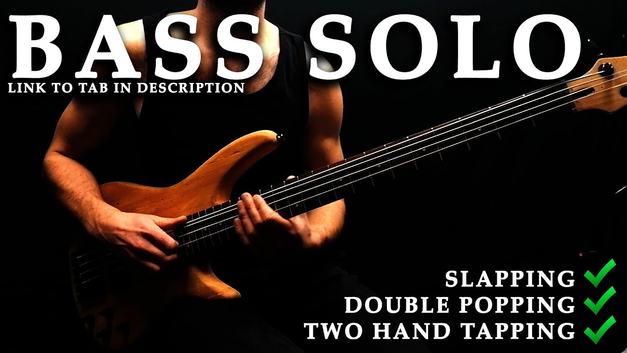 Slap Bass, Double Popping, Two Hand Tapping Exercise (TAB in the description) - YouTube