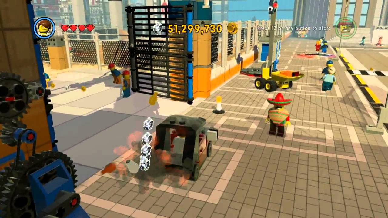 The LEGO Movie Video Game - Larry the Barista free roam - YouTube