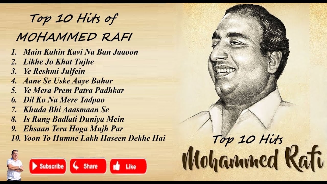 Hits of MOHAMMED RAFI I Top 10 Evergreen Old Hindi Songs I Bollywood ...