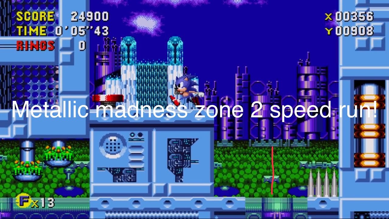 Metallic madness zone 2 speed run [Good future] (0’37”43) - Sonic CD ...