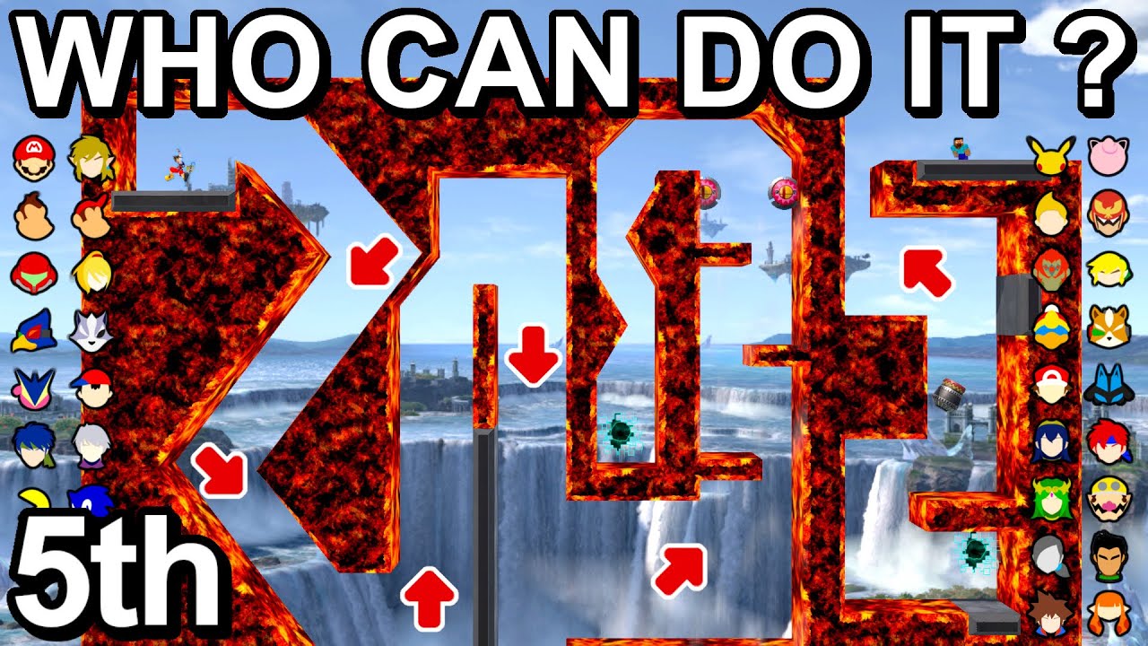 Who Can Make It? 5th Lava Maze - Super Smash Bros. Ultimate - YouTube