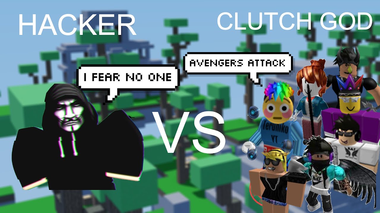 HACKER vs 14 Players in ROBLOX BEDWARS - YouTube